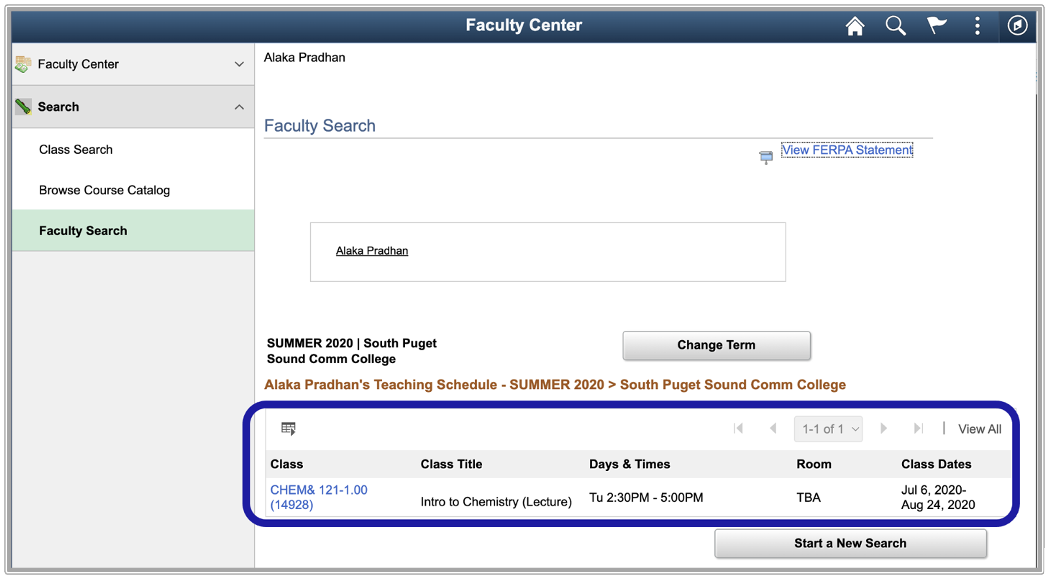 Search for Faculty Member | SPSCC Support